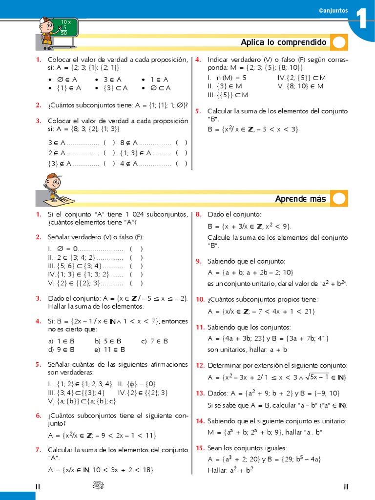 ConjuntosProblemasAdicionales Arit 3ro VEA | PDF | Subconjunto | Lógica