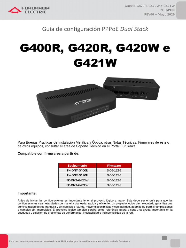 NT - G400R, G420R, G420W e G421W - Configuración PPPoE Dual Stack | PDF | Dirección IP ...
