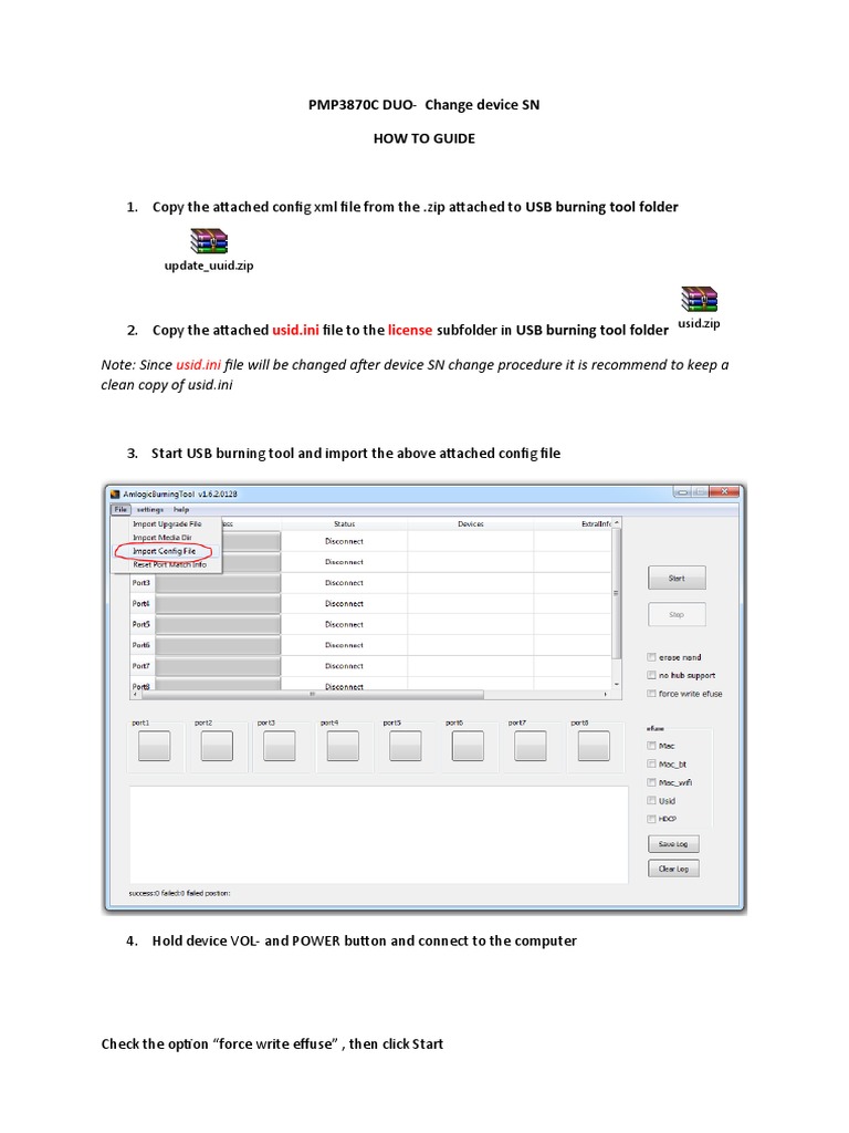 Usid - Ini: PMP3870C DUO-Change Device SN How To Guide | PDF