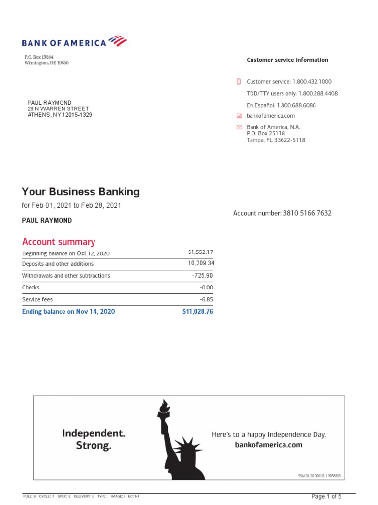 Your Business Banking: Account Summary | PDF | Overdraft | Fee