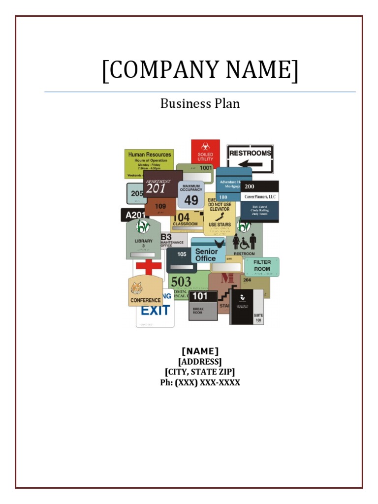 Business Plan Signs and Lettering Shop | Download Free PDF | Market ...