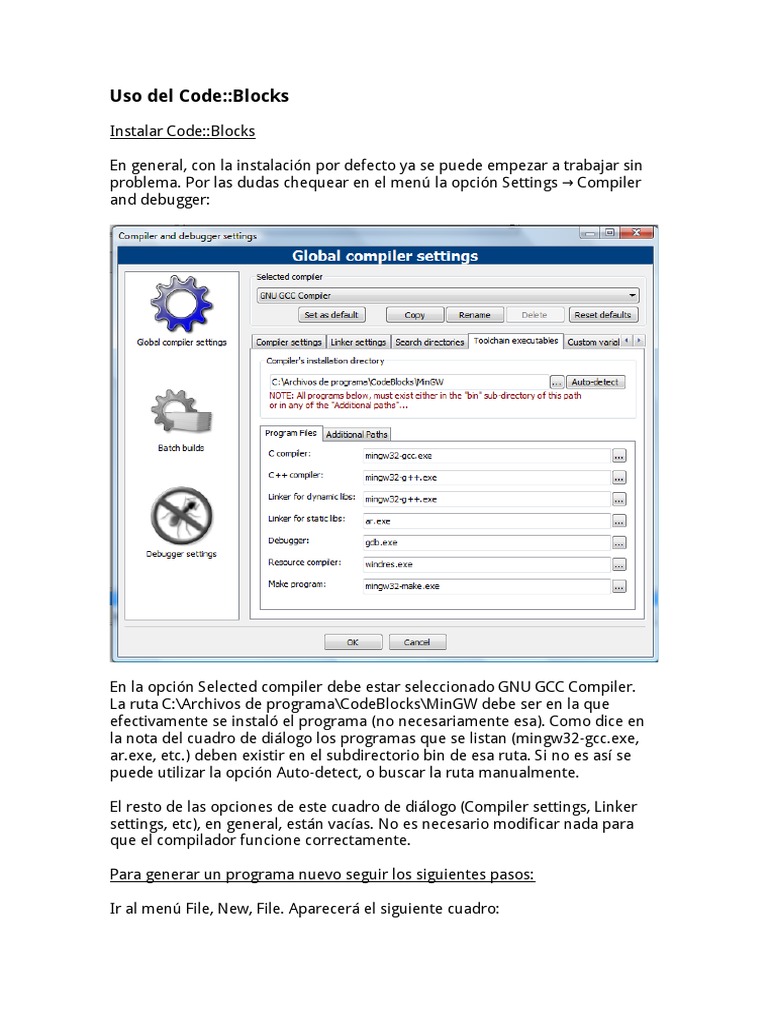 Uso Del CodeBlocks | PDF