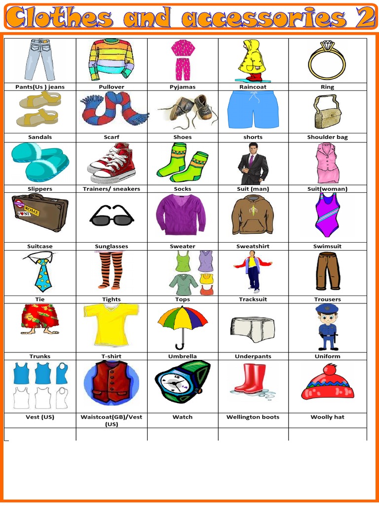 Clothing and Accessories List | PDF
