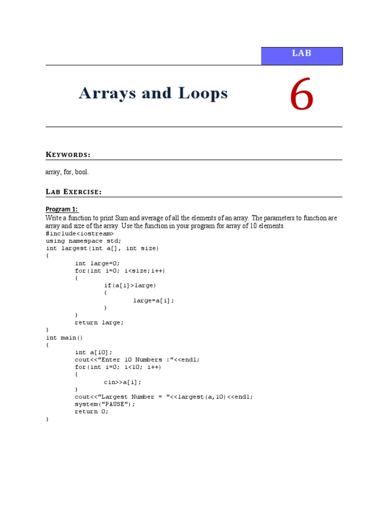 Summing Arrays And Reversing Elements A Lab On Arrays And Loops In C Pdf Parameter