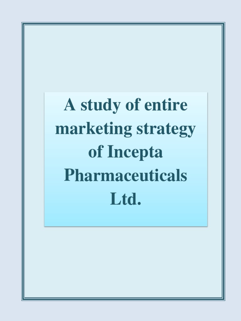 Term Paper of Incepta Pharmaceuticals LT | PDF | Pharmaceutical ...