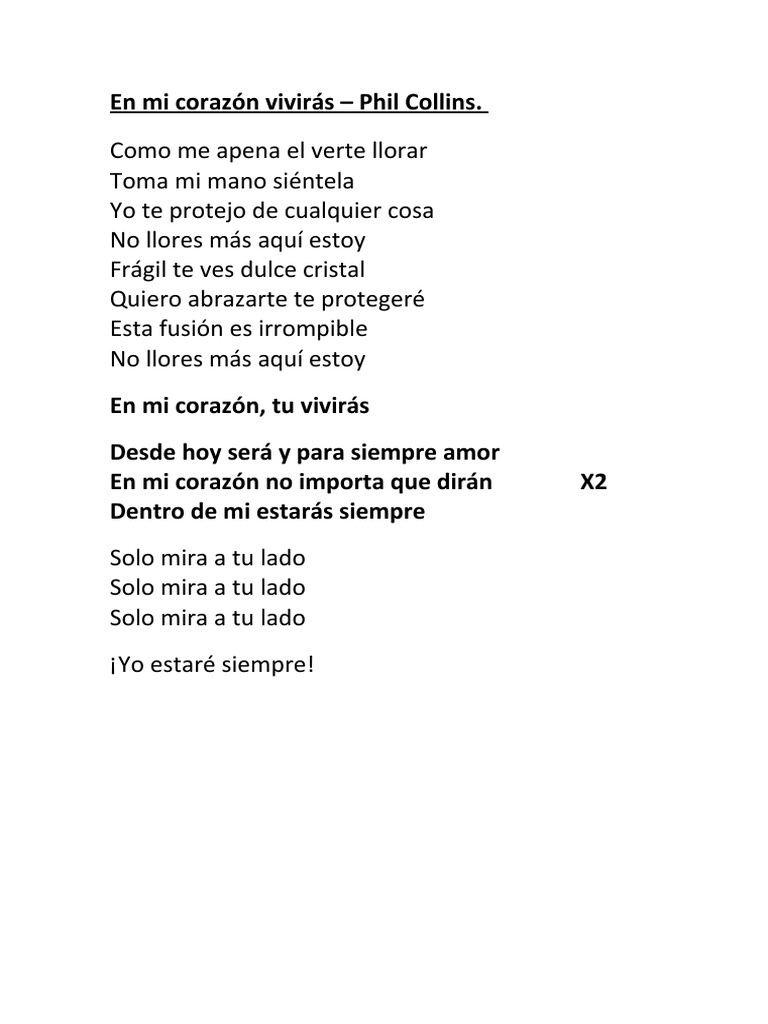 En Mi Corazón Vivirás | PDF