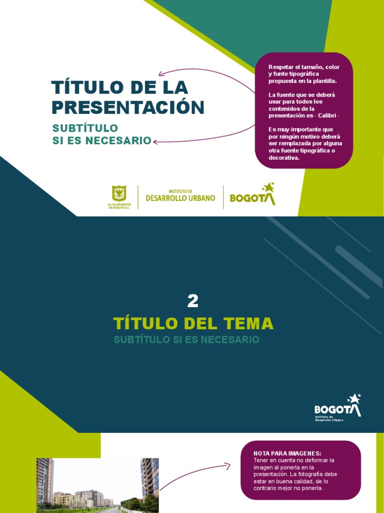 Guia Plantilla Presentaciones IDU | PDF