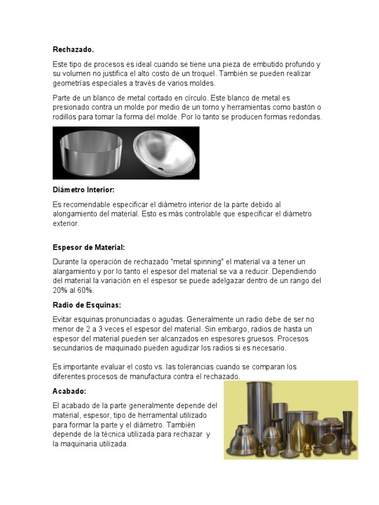 Reporte de Proceso de Rechazado | PDF | Aluminio | Science