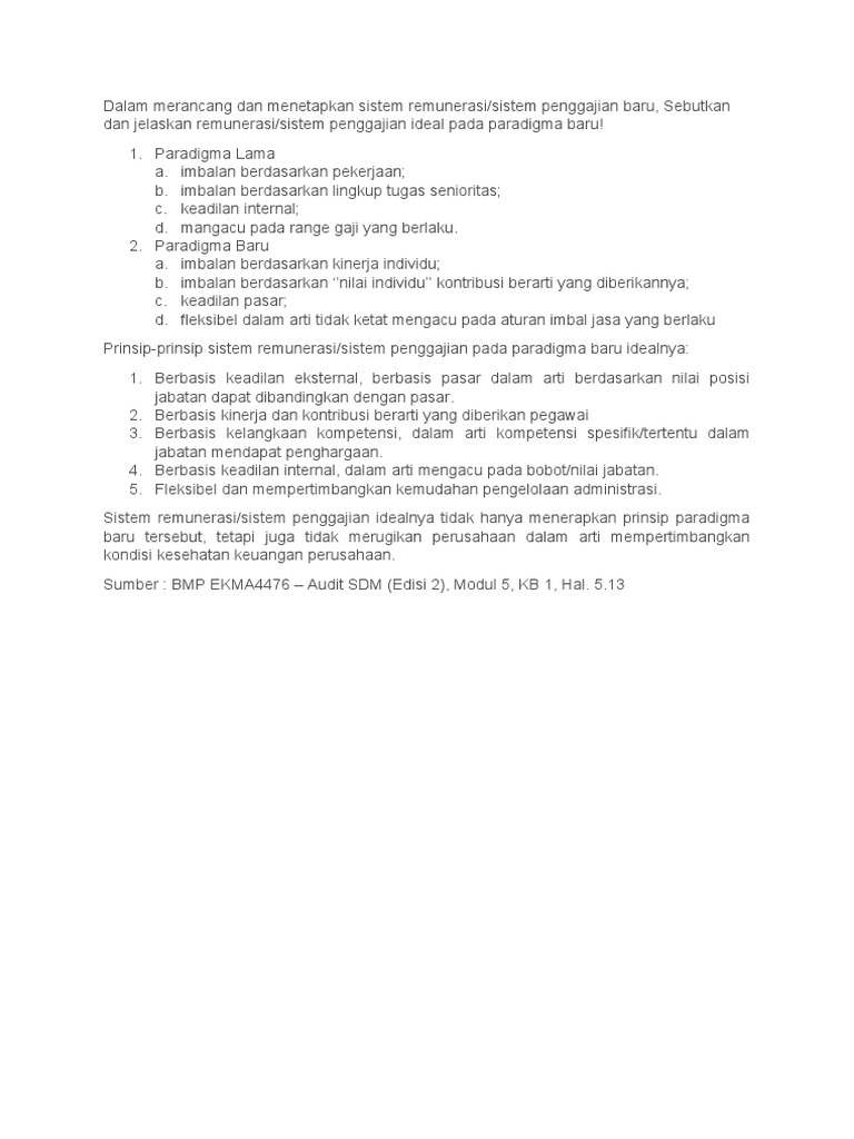 Diskusi mgg5 Audit SDM | PDF