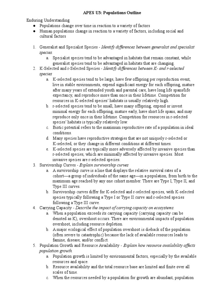 Apes U3 Outline | PDF | Total Fertility Rate | Reproduction