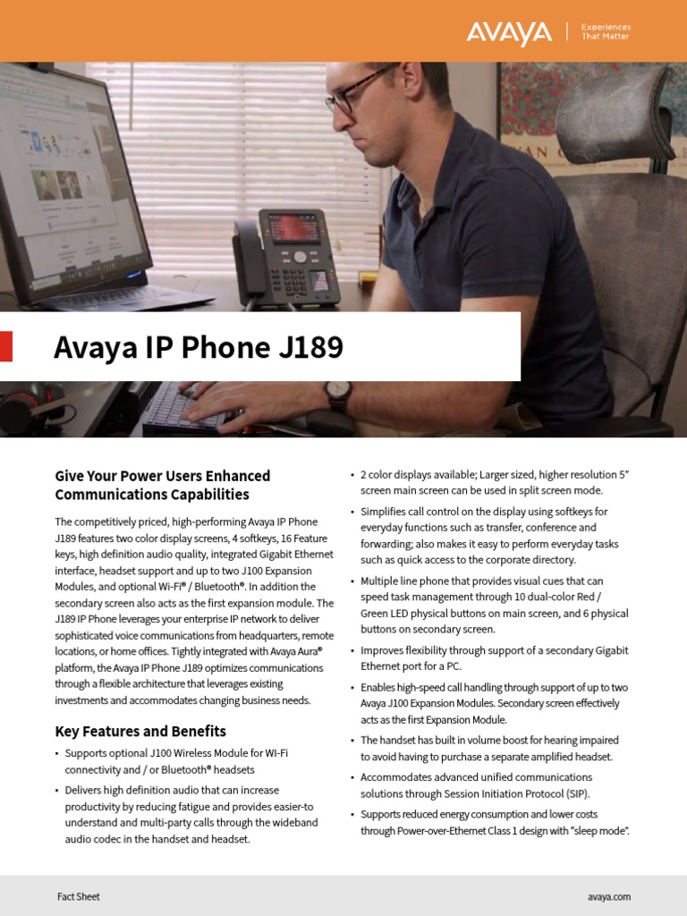 Avaya IP Phone J189: Give Your Power Users Enhanced Communications ...