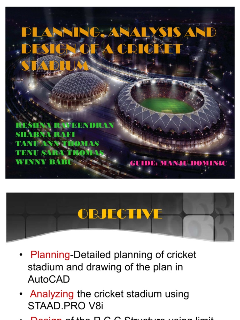 Cricket Stadium Layout and Design Standards | PDF | Economic Sectors ...