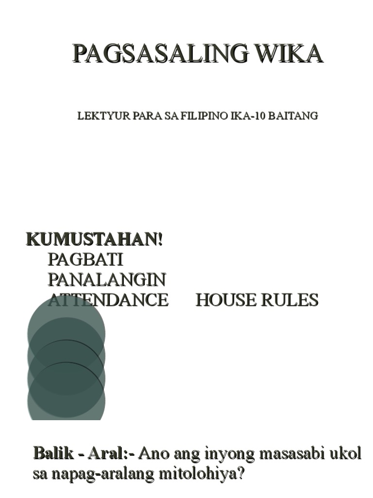 Pagsasaling Wika | PDF