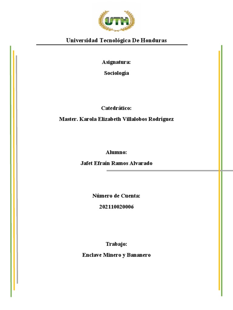 Enclave Minero y Bananero | PDF | Honduras | Minería