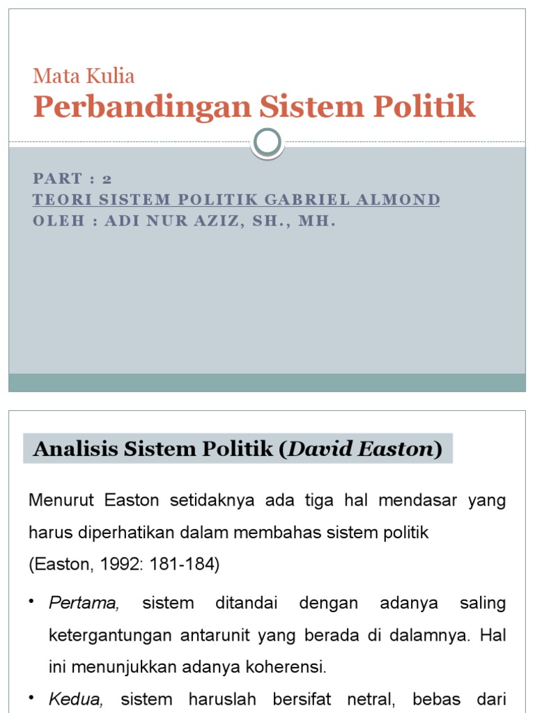 Part 2 Teori Eston Dan Almond | PDF