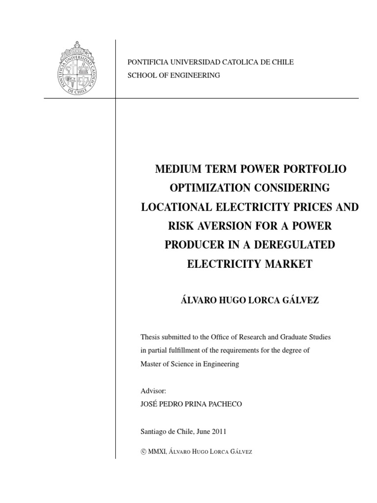 Medium Term Power Portfolio Optimization Considering Locational ...