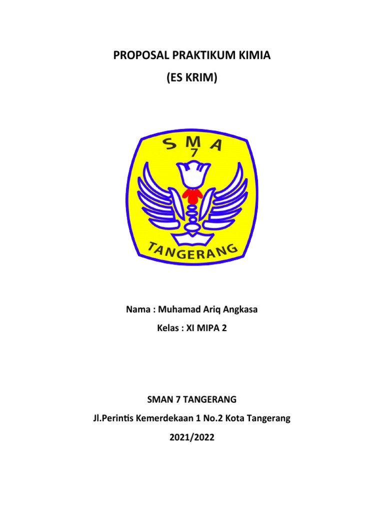 Kimia Proposal Praktikum ES Krim M.ariqAngkasa XI MIPA 2 | PDF