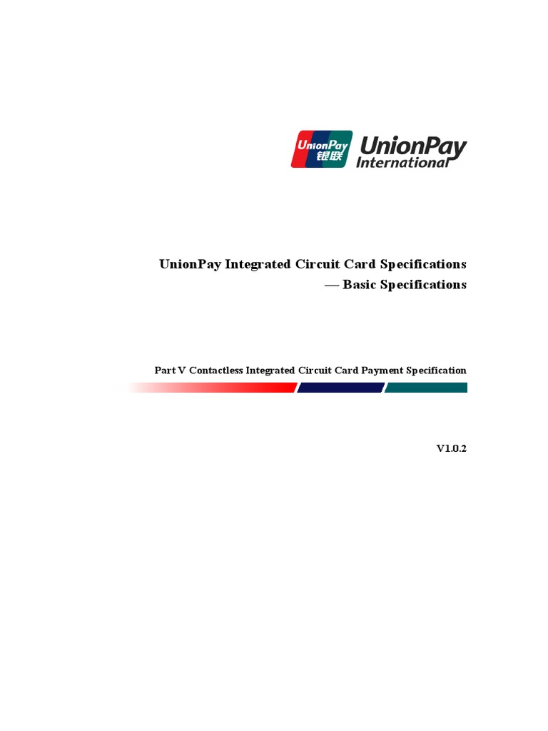 Part V Contactless Integrated Circuit Card Payment Specification | PDF ...