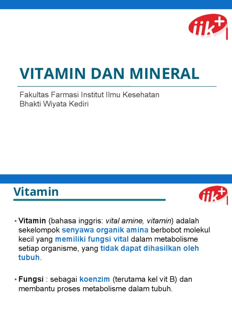 Vitamin Dan Mineral | PDF