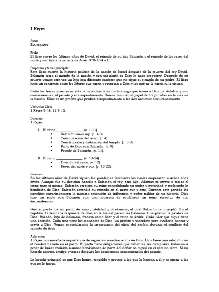 1 Reyes-2 Cron | PDF | Solomons | Libros de reyes