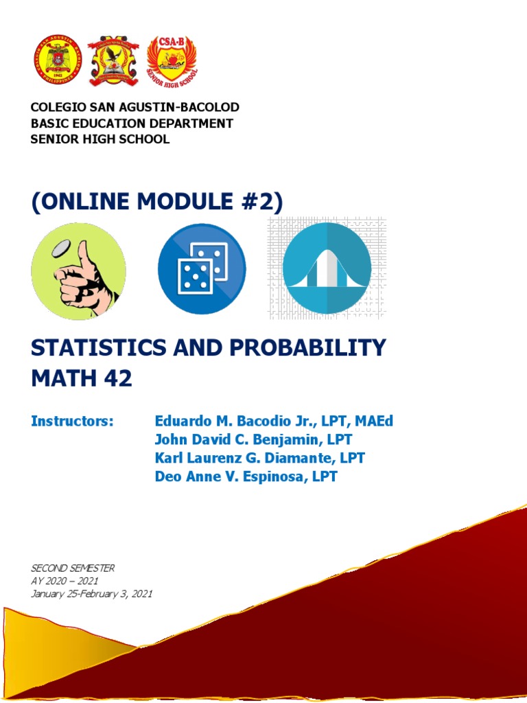 Probability and Statistics Week 2-3 Schoology | PDF | Probability ...