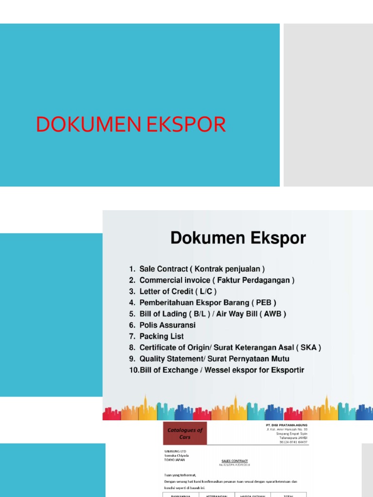 Contoh Dokumen Ekspor | PDF