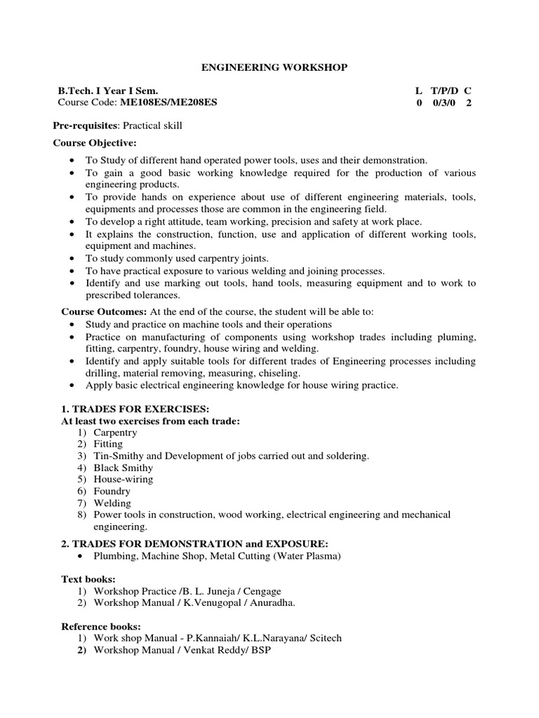 Hands-On Introduction to Engineering Workshops: A Comprehensive Guide ...