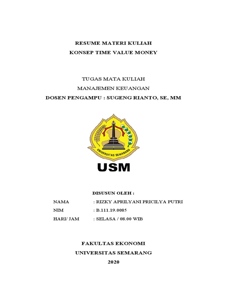Resume Materi Kuliah Time Value Money | PDF