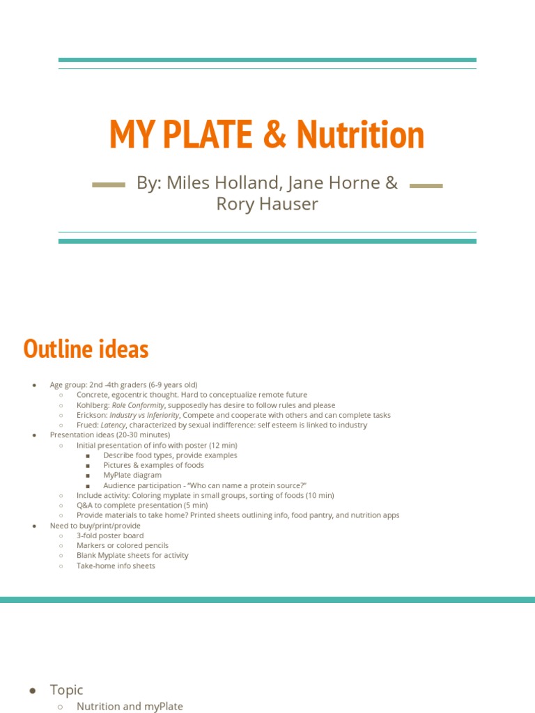 MyPlate Fun for Young Learners | PDF
