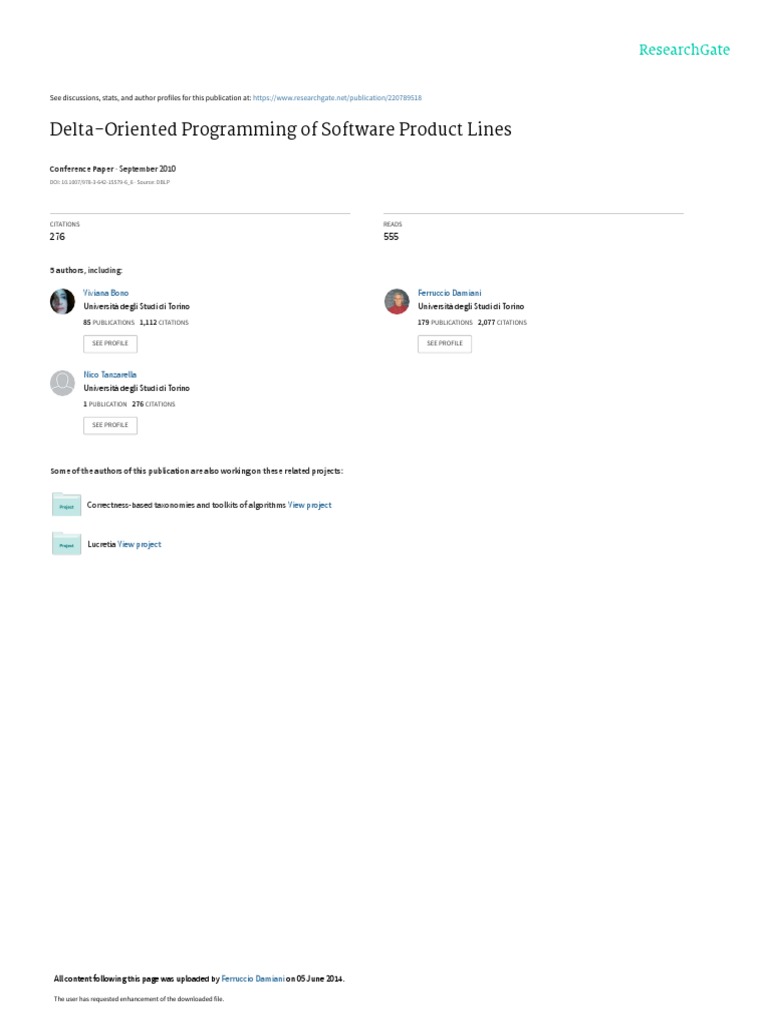 Delta-Oriented Programming for SPL | PDF | Modular Programming | Class (Computer Programming)