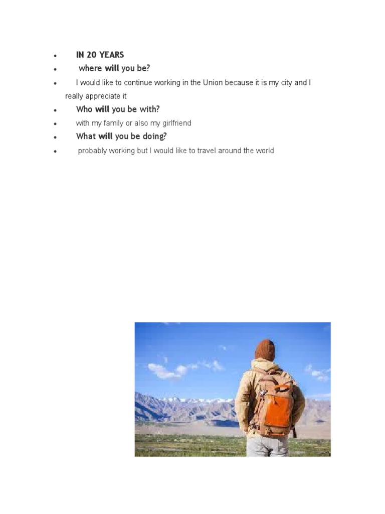 Where Will You Be?: in 20 Years | PDF | Lifestyle