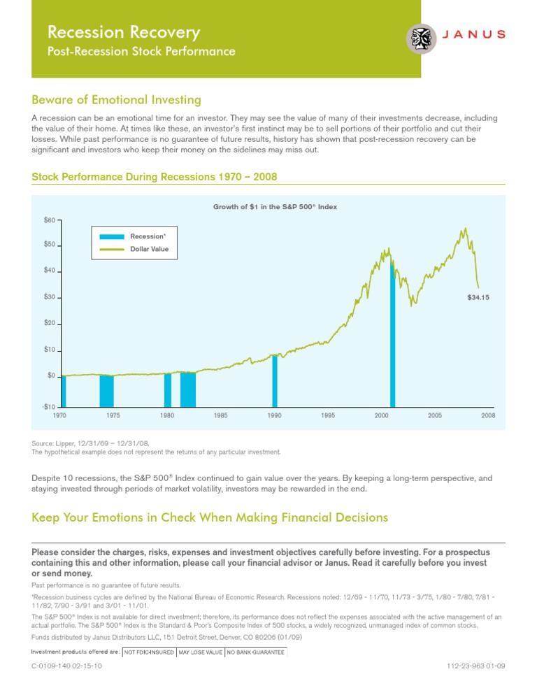 Stock Market Performance During Recessions | PDF | S&P 500 Index ...