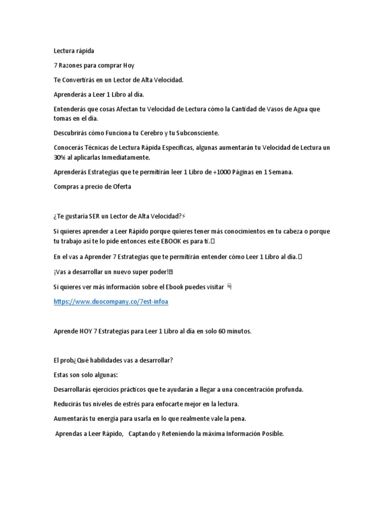 NUEVO SUPER Lectura Rápida | PDF