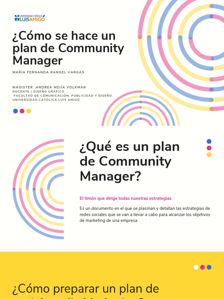 Cómo Se Hace Un Plan De Community Manager Pdf Marketing Business