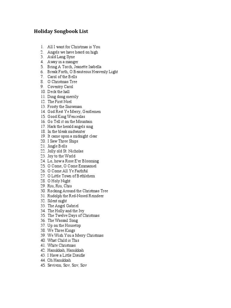 Holiday Songbook - Music With Lyrics | PDF | Christmas Music ...