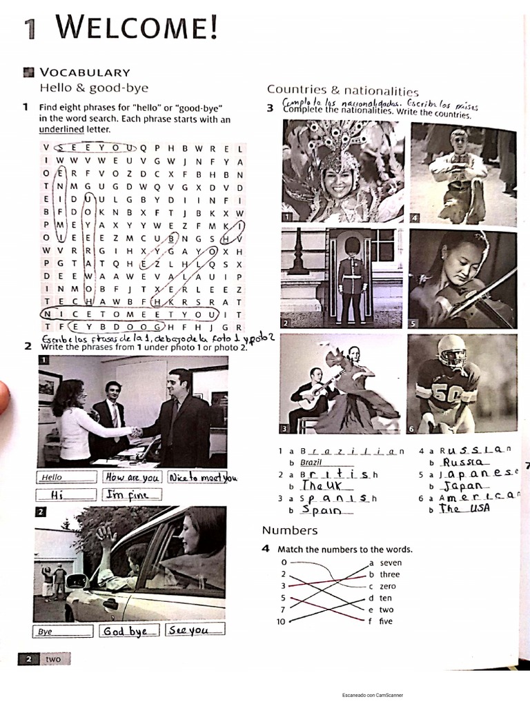 A1-Unidad 1-Workbook Richmond | PDF