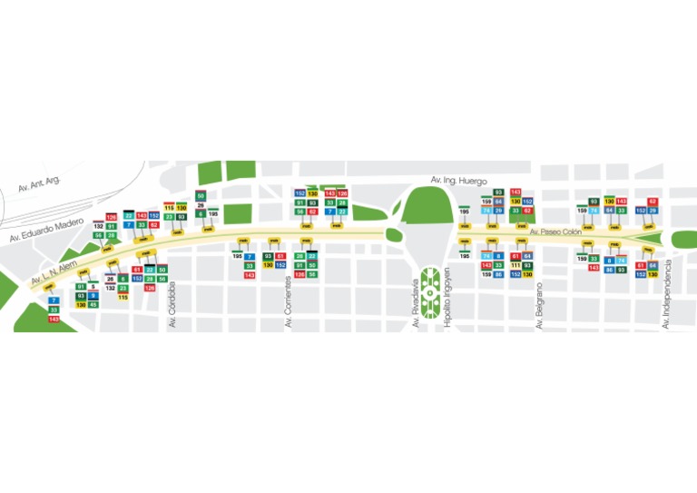 Mapa de Paradas Metrobus Del Bajo | PDF