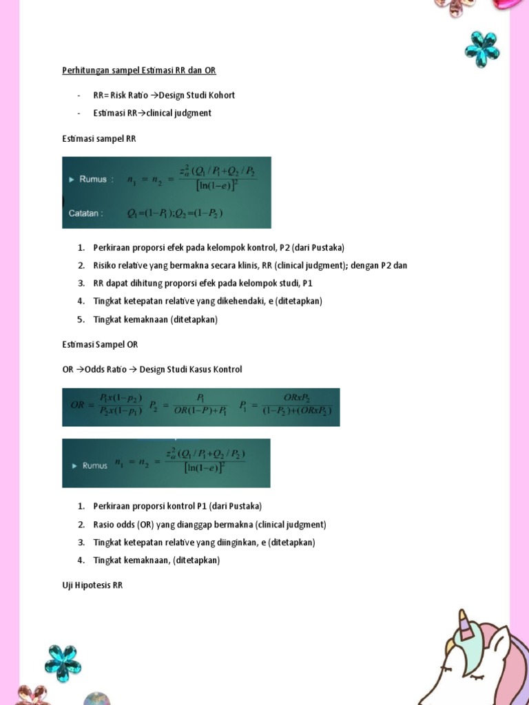 Estimasi RR dan OR dalam Studi Kohort | PDF | Metode & Bahan Ajar ...