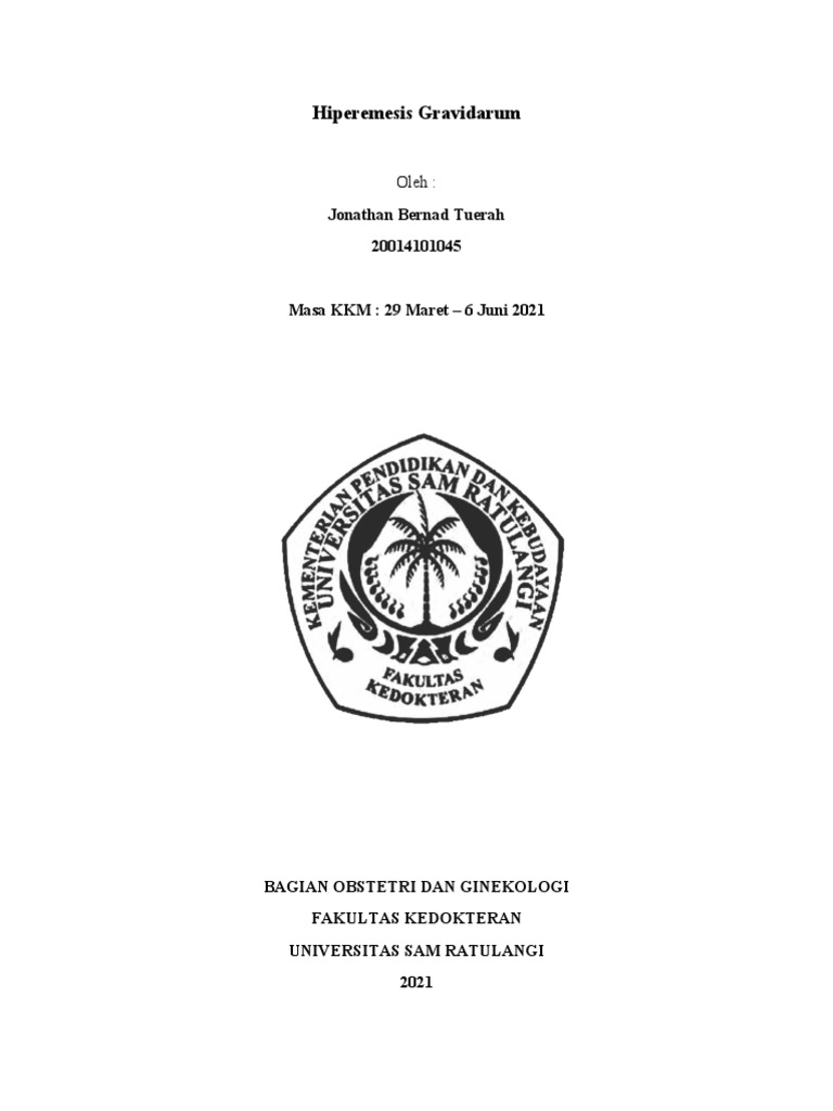 Hiperemesis Gravidarum - Jonathan Bernard Tuerah - 20014101045 | PDF
