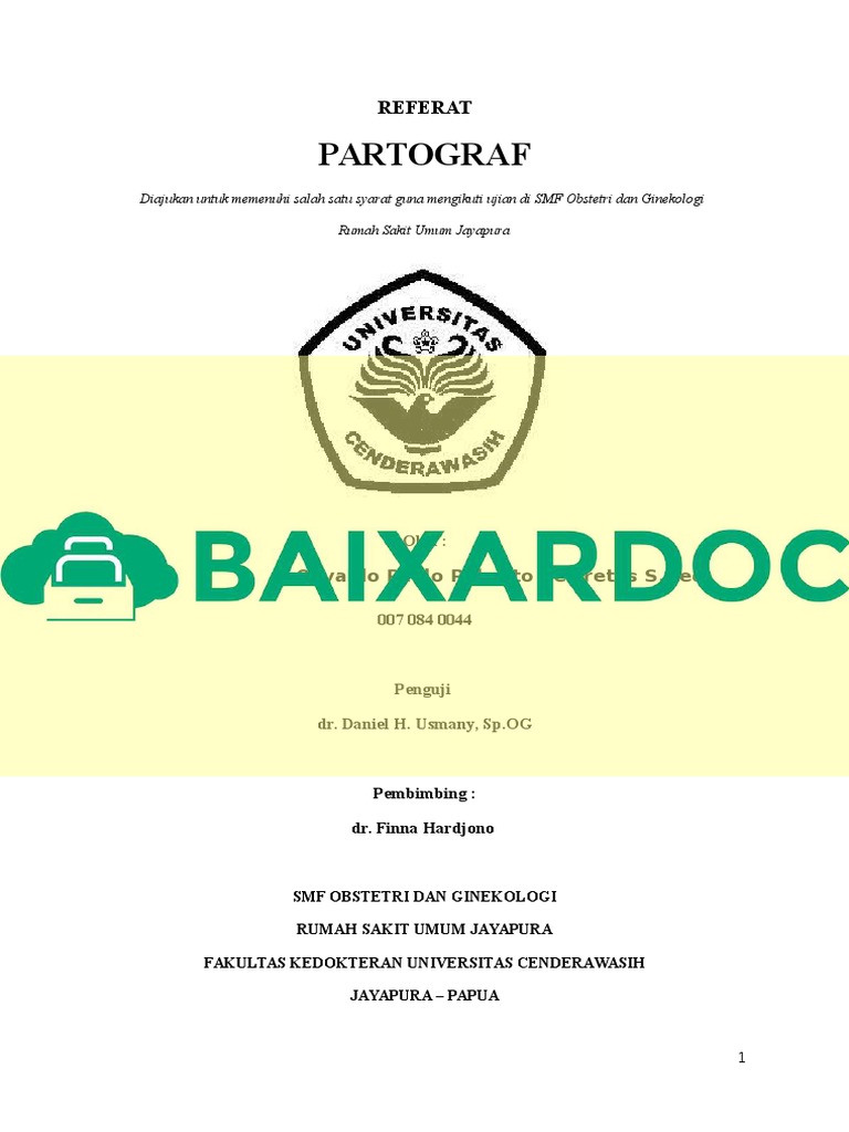 Referat Partograf | PDF