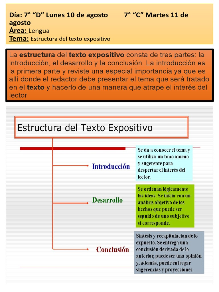 Estructura del Texto Expositivo | PDF