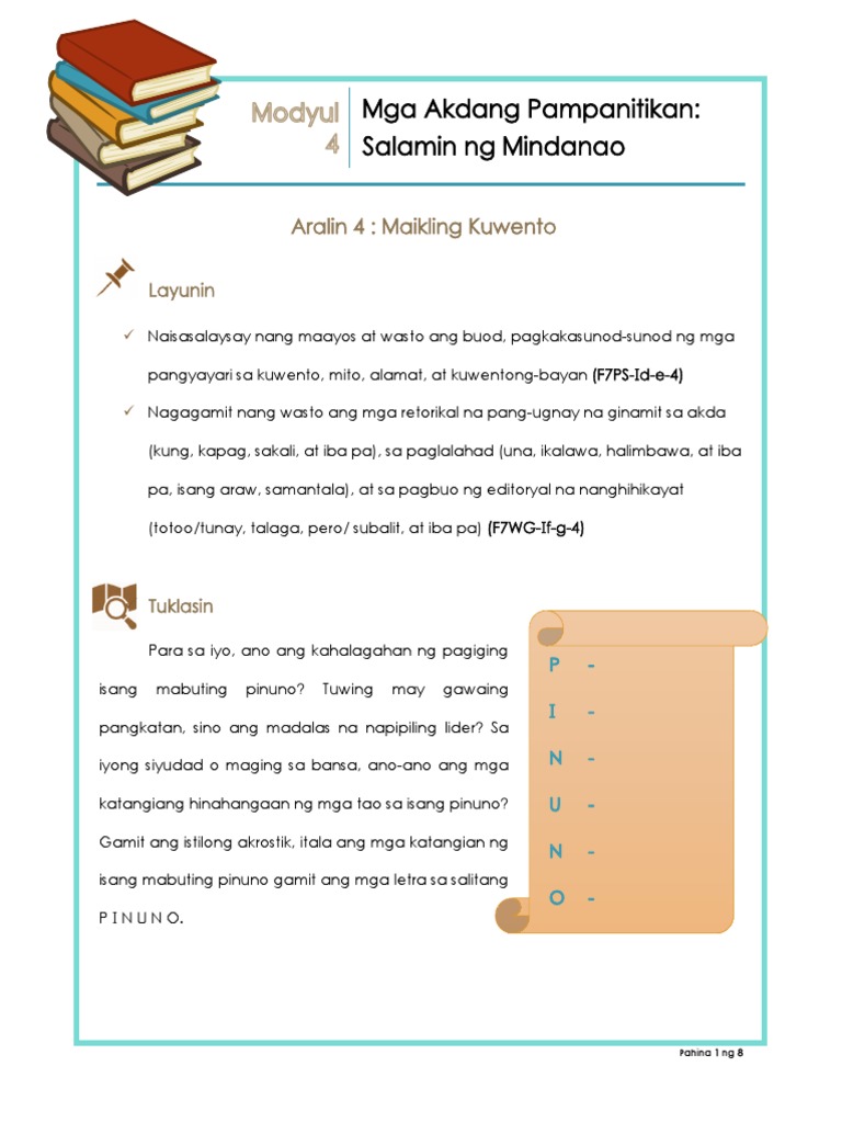 Filipino 7 - Modyul 4 | PDF