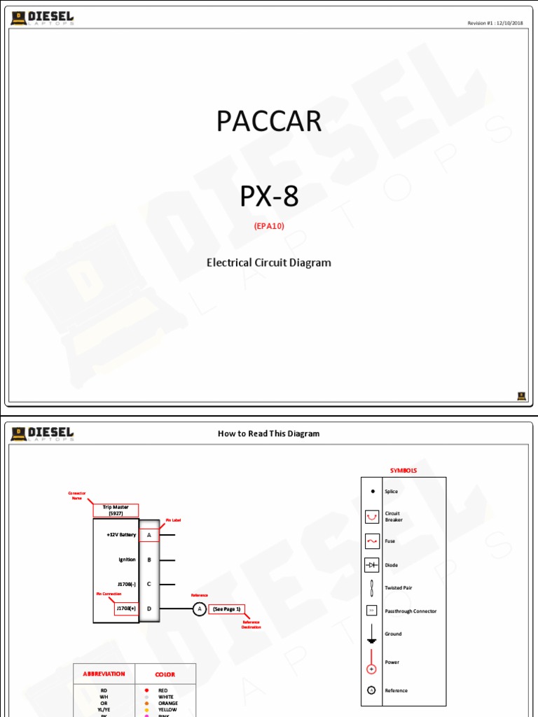 Diagrama De Flujo De Diesel Motor Paccard Px8 Motor Paccar P