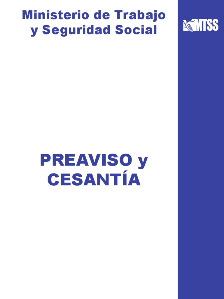 Preaviso y Cesantía