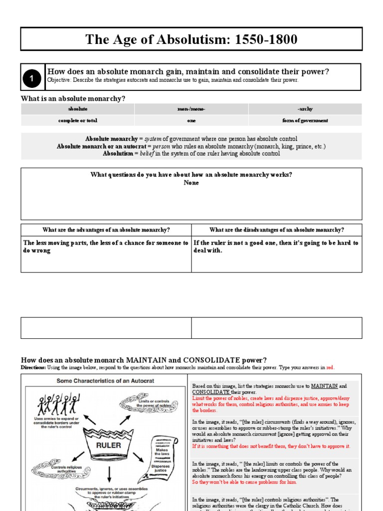 Age of Absolutism | PDF | Absolute Monarchy | Monarchy