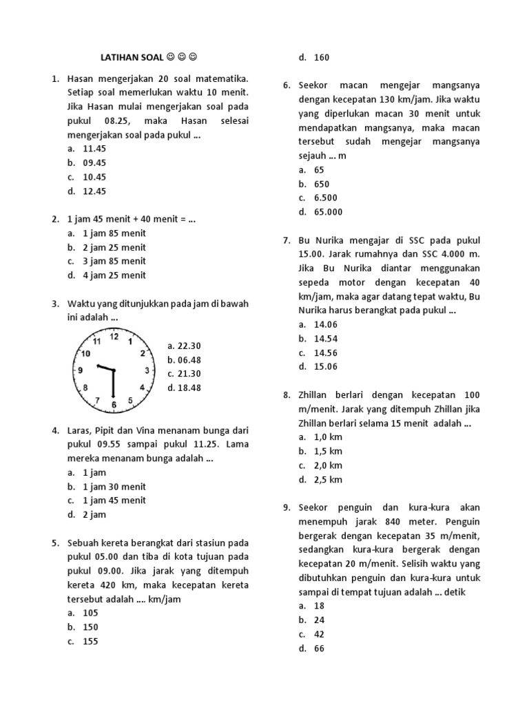 LATIHAN SOAL PAS (2) Kelas 5 | PDF