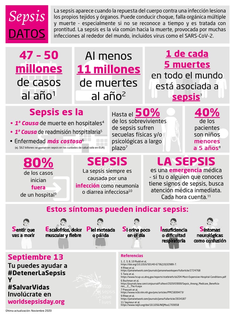 Sepsis Fact Sheet WSD Spanish-1 | PDF | Septicemia | Neumonía