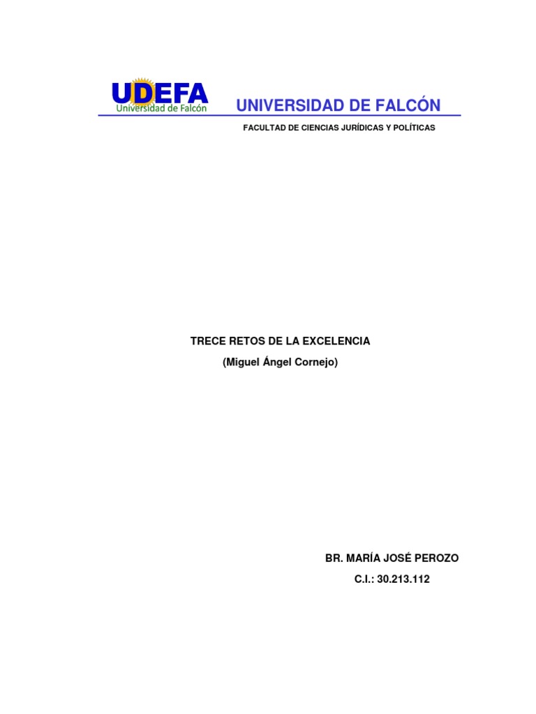SER EXCELENTE (Miguel Ángel Cornejo) | PDF | Liderazgo | La naturaleza ...