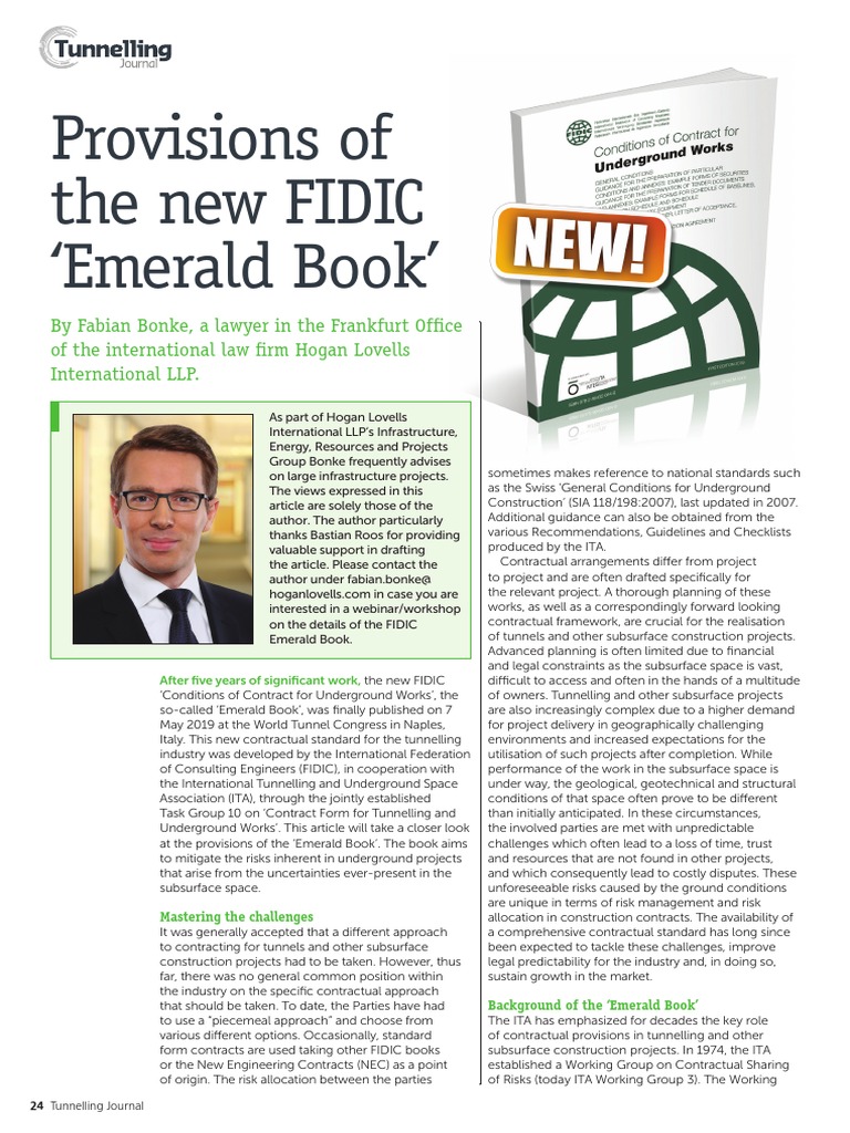 2019 Bonke New Fidic Emerald Book | PDF | Arbitration | Risk