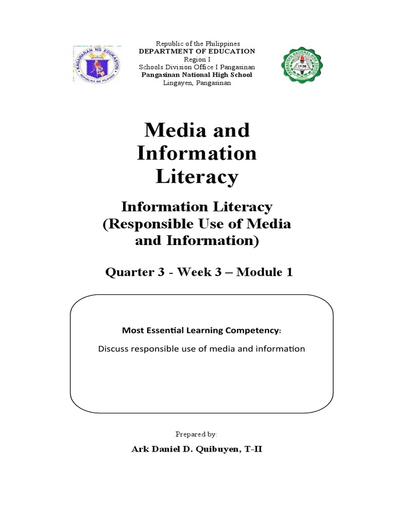 MIL Quarter 3 Module 3 | PDF | Virtual World | Internet Forum